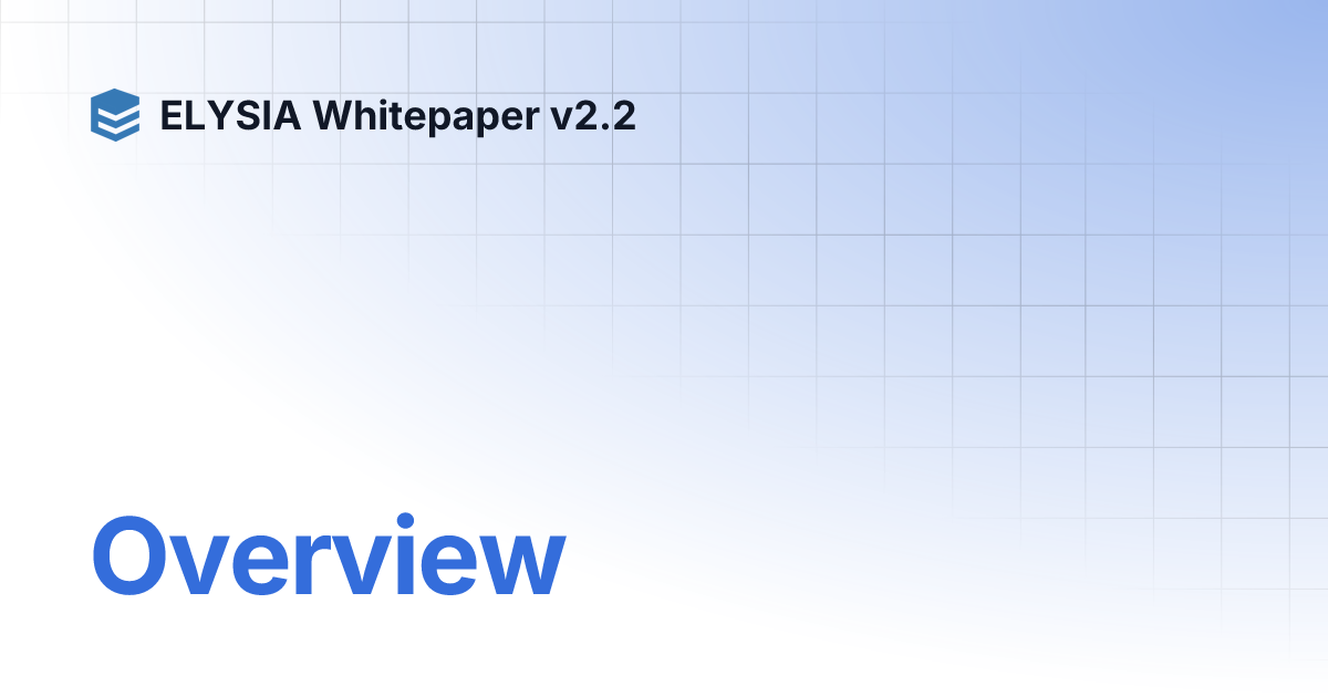 Overview | ELYSIA Whitepaper v2.2